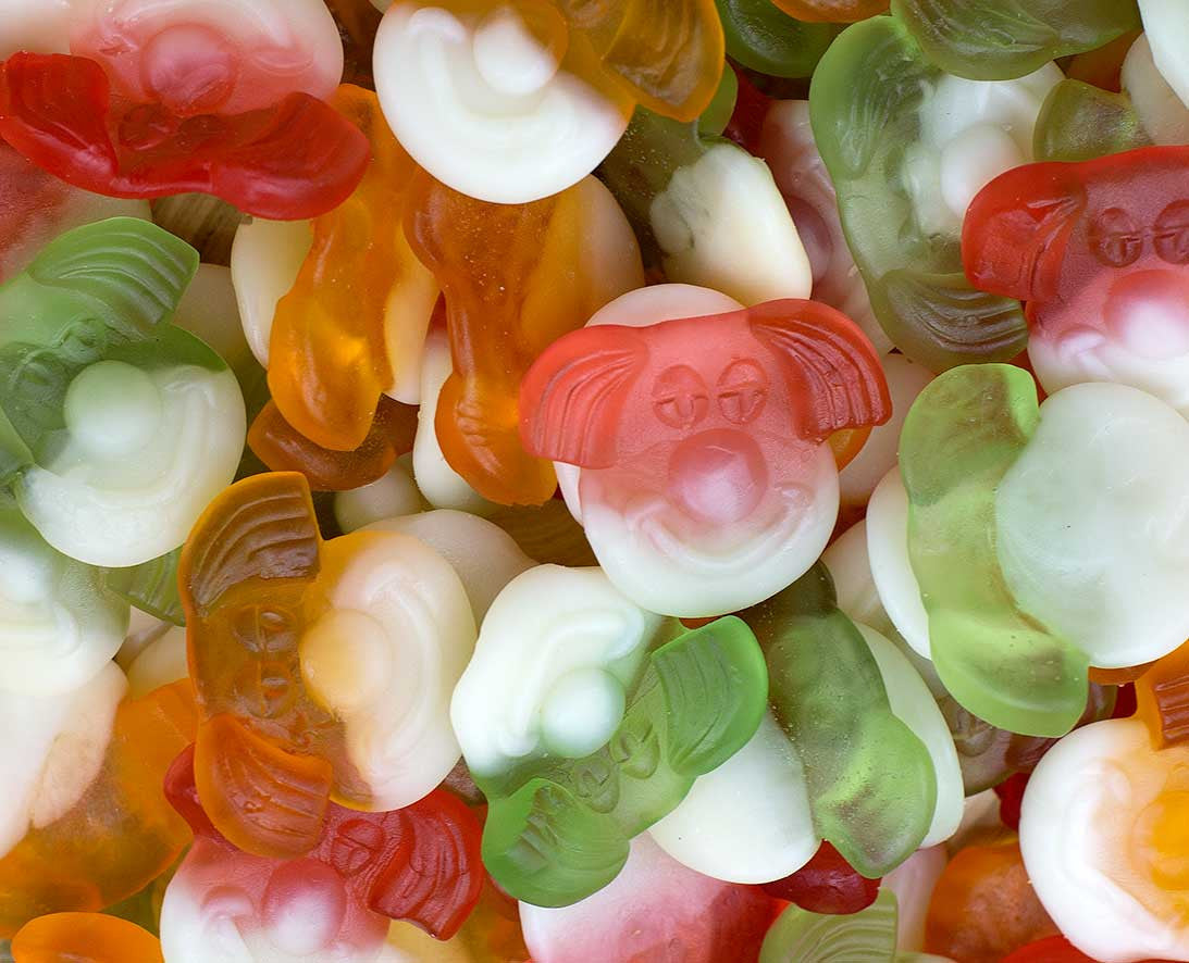 Suikervrije Clowns Snoep 200g-1kg | Chewy Fruit Snoep Zonder Suiker